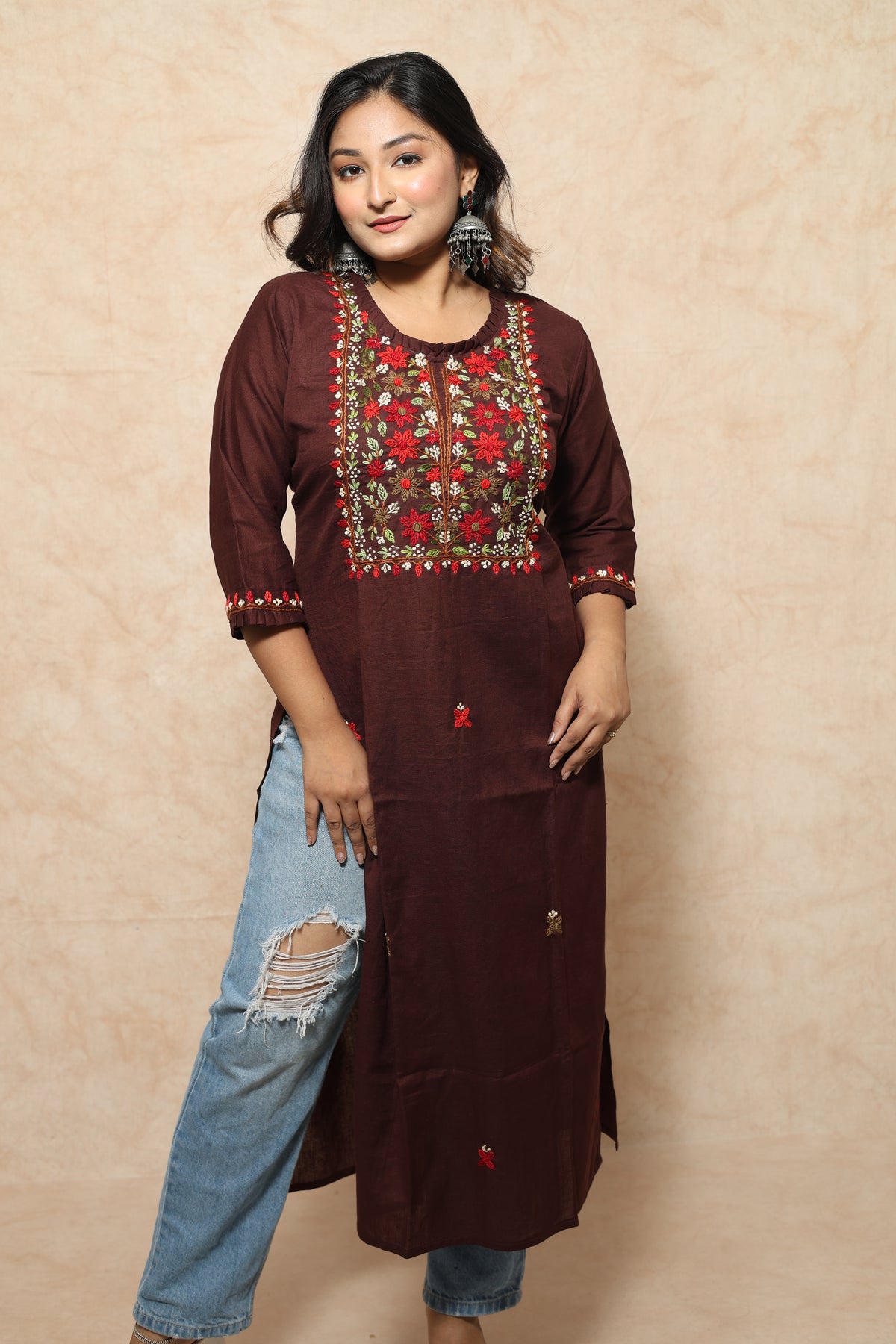 Traditional Long Cotton Kurtas & Tops for Women | Chicly – chicly