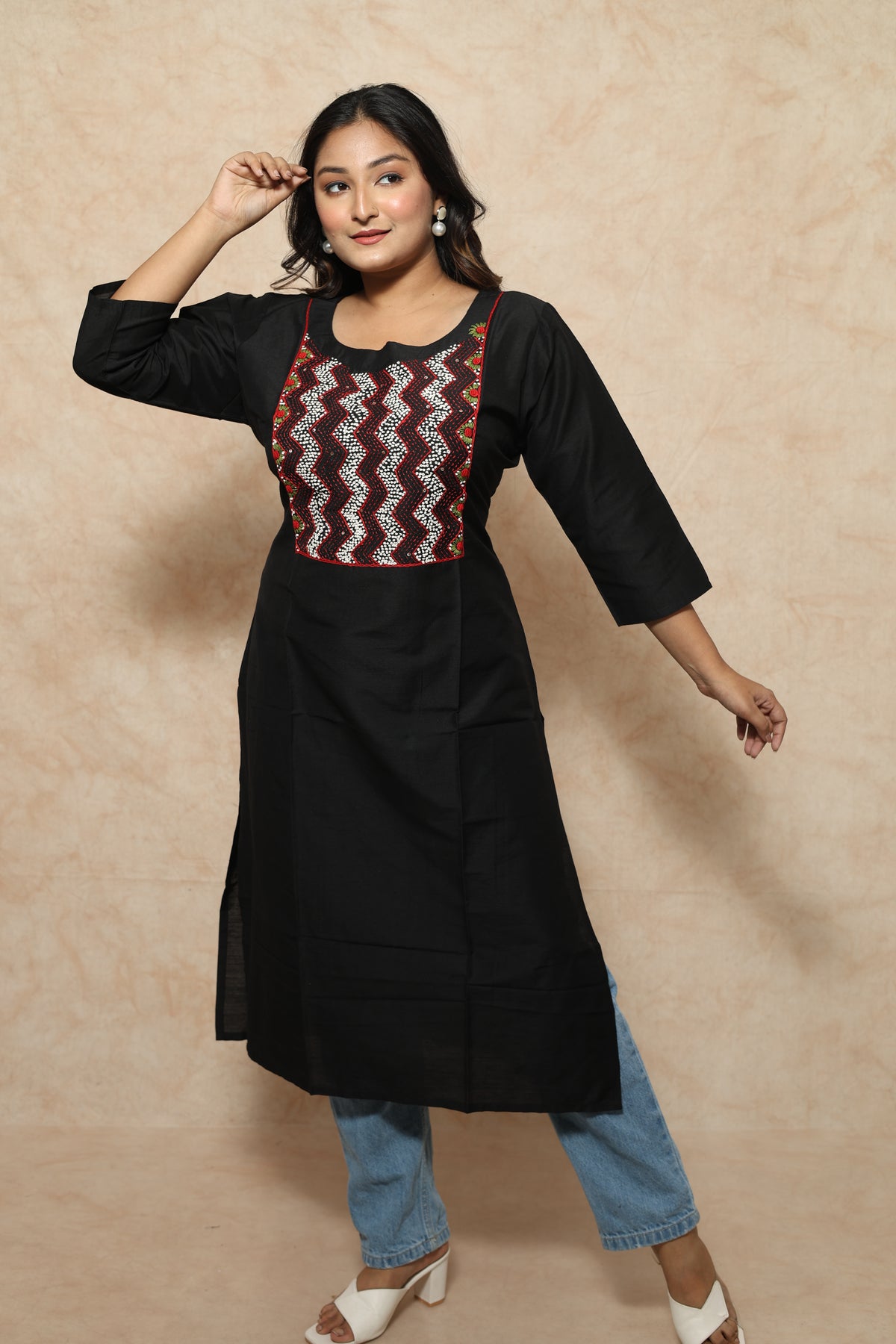 Traditional Long Cotton Kurtas & Tops for Women | Chicly – chicly