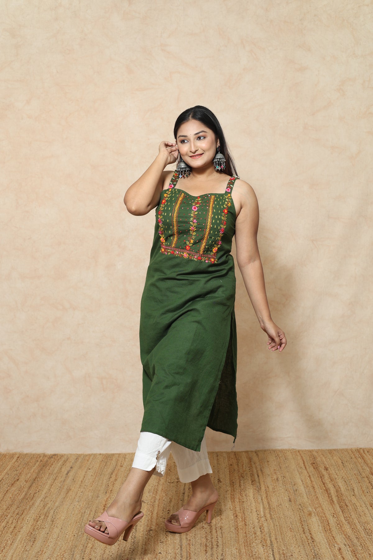 Traditional Long Cotton Kurtas & Tops for Women | Chicly – chicly