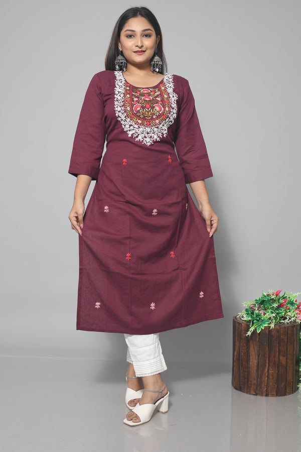 Traditional Long Cotton Kurtas & Tops for Women | Chicly – chicly